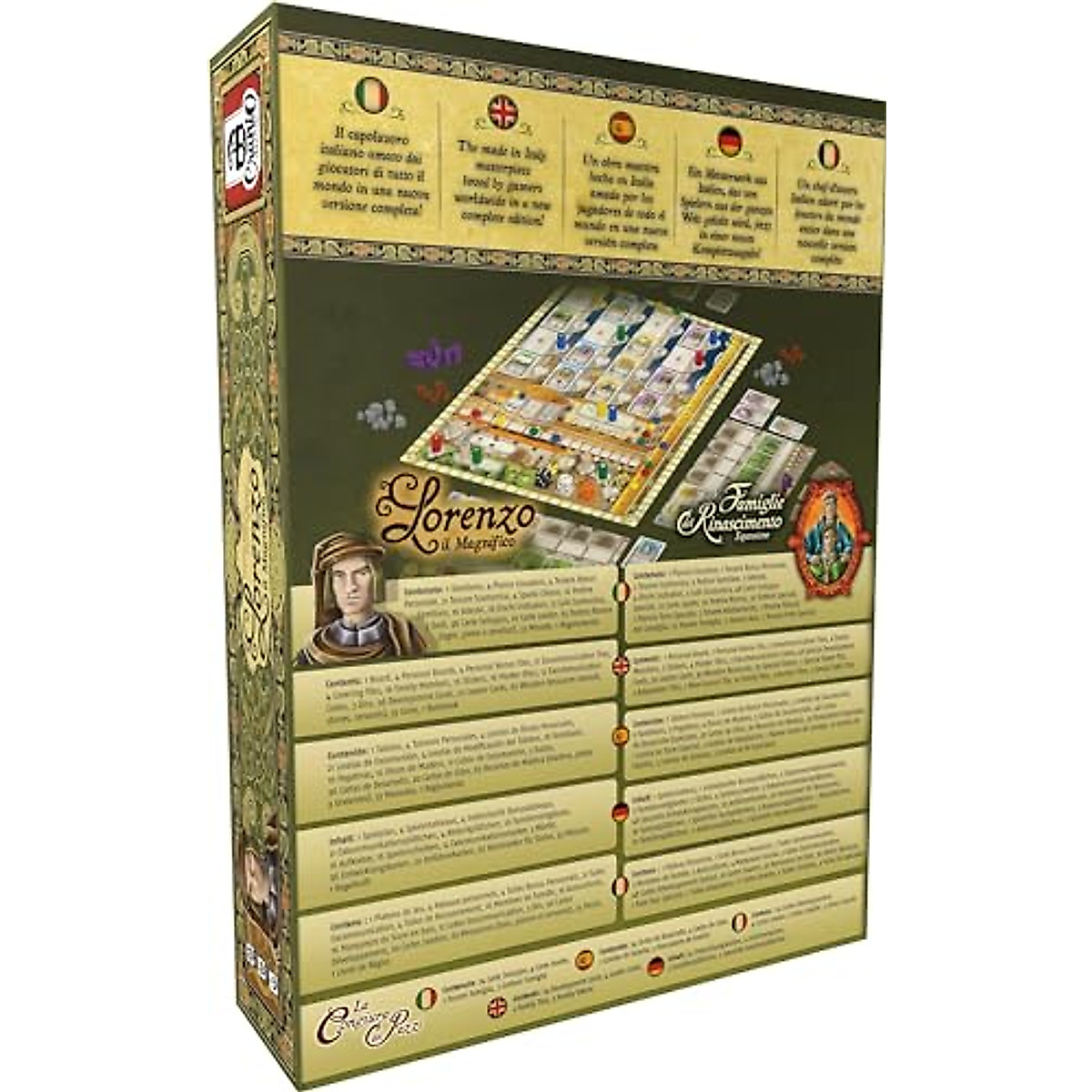 Lorenzo Il Magnifico Board Game 2nd Edition - Strategy Game for Teens and Adults, Fun for Family Game Night, Ages 12+, 2-5 Players, 90 Minute Playtime, Made by Cranio Creations