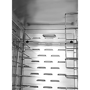 KoolMore 33 in. Commercial Non-Insulated Heated Holding Cabinet with Wire Racks and Glass Door in Silver, UL and NSF Listed (KM-CH36-WNGL)
