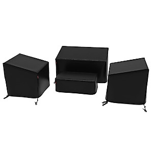 Outdoor Furniture Cover Waterproof, 4-Piece Patio Furniture Covers,includ: 2 Chair Covers 33"x32"x31", 1 loveseat Cover 58"x32"x31" and 1 Coffee Table Cover 46"x26"x13"