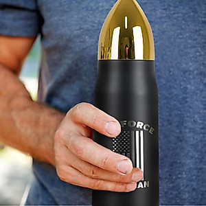 qchdln 17 OZ Veteran Bullet Tumbler with Lid - Ideal Gifts for Men Father's Day, Birthday, Veterans Day, Christmas - Perfect for Air Force, Navy, Army, Military & Veterans Cup