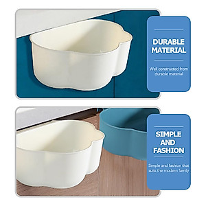 Unomor Hanging Cloud-Shaped Kitchen Trash Can for Cabinet Door, White Kitchen Waste Bin for Food Scraps and Vegetable Peels, Space-Saving Storage Solution, Perfect for Kitchen, Bathroom, or Bedroom