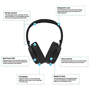 Tablet Bundle: Includes Amazon Fire HD 10 tablet, 10.1", 1080p Full HD, 32 GB (Black) & Made for Amazon Active Noise Cancelling Bluetooth Headphones (Black)