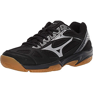 Mizuno womens Wave Cyclone 2 Volleyball Shoe, Black/Silver, 6 US