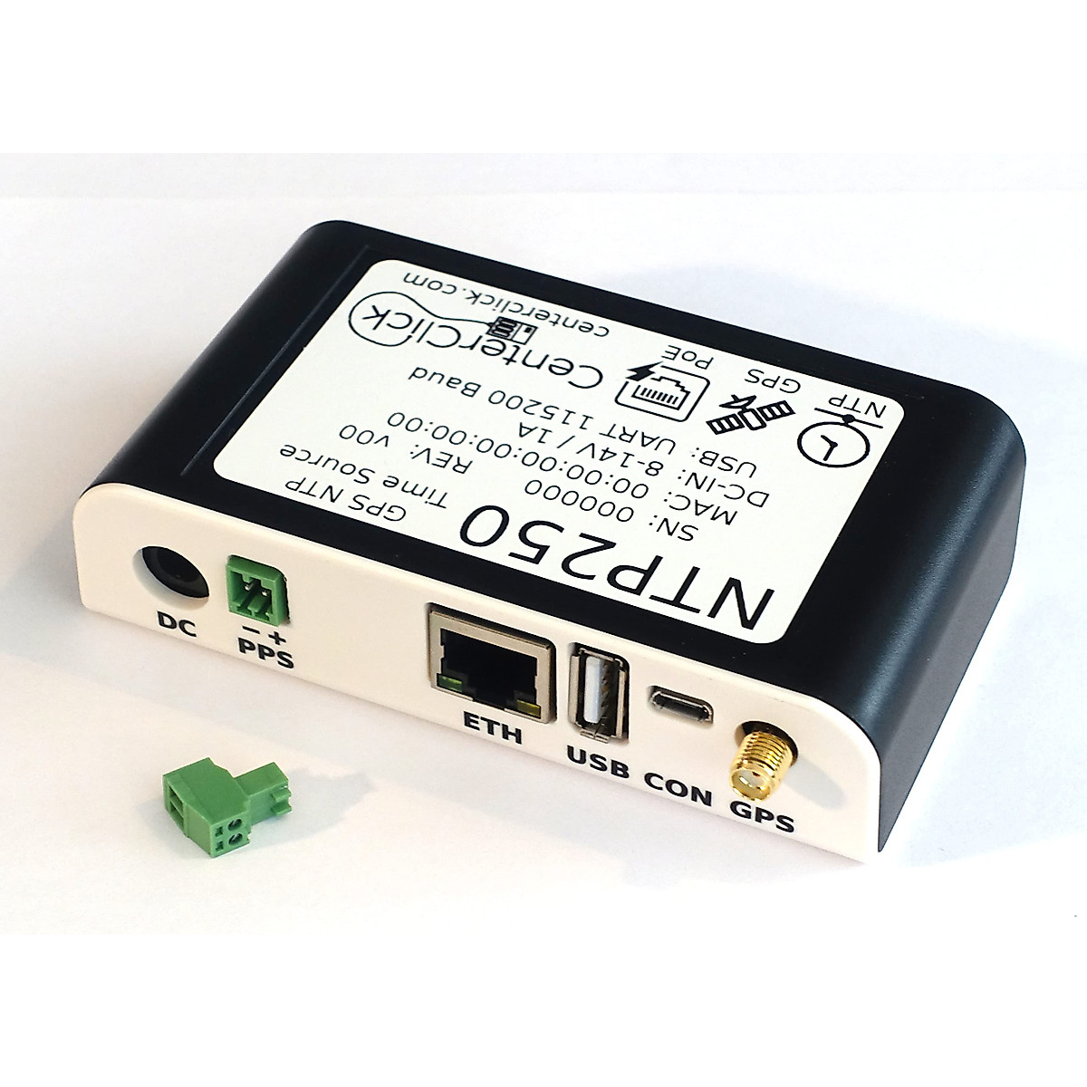 CenterClick NTP250 GPS Based NTP Server Appliance w/PoE