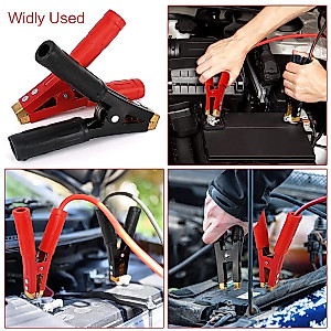 Moioee 2PCS Crocodile Clamps, 500/1000A Pure Copper Jumper Cables Clamp, Heavy Duty Car Battery Charger Alligator Clips, Power Replacement Battery Welding Machine Clamps, Auto Supplies