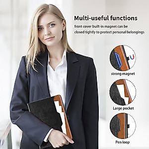 Case for Samsung Galaxy Tab A8 10.5 inch 2022 (SM-X200/X205/X207), Premium PU Leather Tablet Case with Hand Strap Large Pocket Auto Wake/Sleep Smart Cover, Black