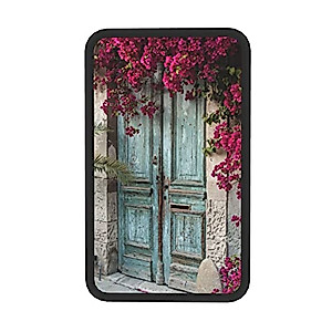 Evealyn Vintage Blue Wood Car Center Console Armrest Cover Car Handrail Box Cushion Handrail Box Armrest Cushion Middle Consoles Protector for Most Car