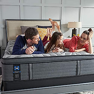 Sealy Posturepedic Plus, Euro Pillow Top 14 Plush Soft Mattress with Surface-Guard and 5-Inch Foundation, Queen, Grey