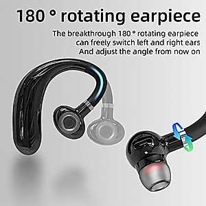 EEkore Wireless Bluetooth Headset Sport Headphones Sport Business Ear Buds Intelligent Noise Cancellation Ultra-Long Life Hanging Ear Wireless Bluetooth Headset