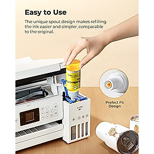 Hiipoo Sublimation Ink for EcoTank Supertank Inkjet Printer ET-2400 ET-2720 ET-2760 ET-2800 ET-2803 ET-2830 ET-4800 ET-3760 ET-2850 ET-7720 ET-15000 /Upgrade Version/Offer Free ICC Printing