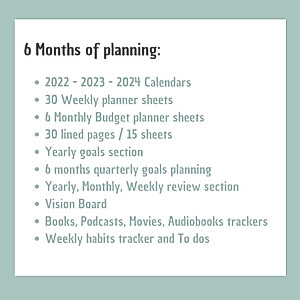 Bossy Girl Journey Goal Planner Refill Sheets