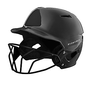 EvoShield XVT Batting Helmet with Facemask, Black - L-XL