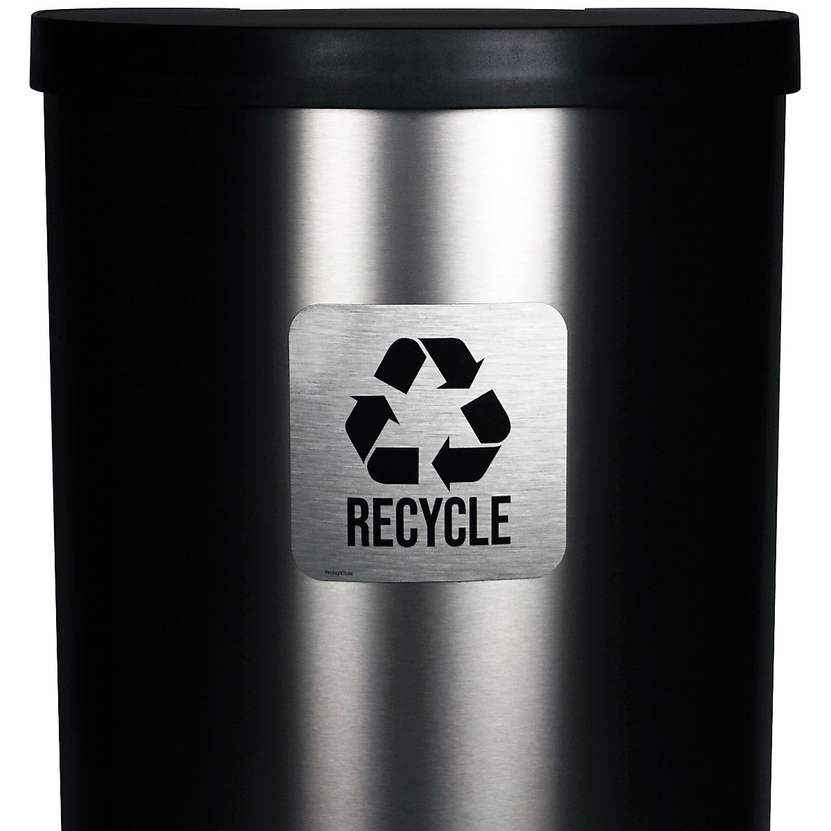 Recycle and Trash Magnets for Kitchen Trash Cans and Recycling Bins, Indoor Trash and Recycle Magnet Combo for Garbage Can Logo Symbol, 2 Magnetic Sticker Adhesives, 5.5 Inch Square, Outdoor Waste Bin