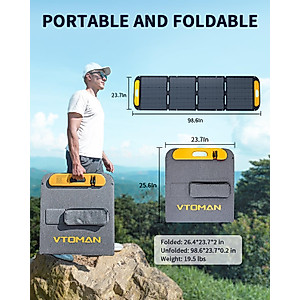 VTOMAN Solar Generator 1500W (3000W Peak) with 220W Solar Panel Included, 1548Wh LiFePO4 Power Station with 1500W AC Outlets, 100W USB Ports, 12V DC, for Home Electric Backup & RV/Van Camping