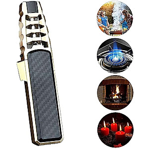 KOVALENTHOR Solar Beam Torch - the Hottest on Earth, Turbine Torcher Lighter Jet Flame, Butane Gas for Lighter, Candle Camping BBQ Kitchen- Not Included, Windproof (Walnut Silver)