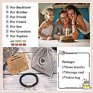 UPROMI 30th Birthday Gifts for Him, 30th Birthday Decorations for Him, 30 Year Old Birthday Gifts for Men, Happy Birthday Bracelet Best Gifts for 30 Year Old Man Him Boyfriend Son Brother
