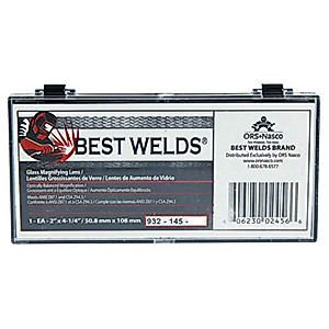 Welding helmet magnifier/cheater lens, 2 x 4.25, 3.50 diopter, GLASS