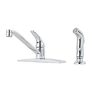 Pfister Pfirst Series 1-Handle Kitchen Faucet with Side Spray, Polished Chrome