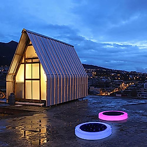 Arclight Floating Pool Lights with Remote Control, IP68 Waterproof Solar Powered Light That Float, Swimming Pools LED for Outdoor Party Decor Night Adjustable RGB Colors 20 Modes Lamp, 1pcs