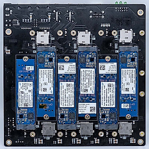 DeskPi Super6C for Raspberry Pi CM4 Cluster, Mini-ITX Board 6 RPI CM4 Supported, Power Supply Included