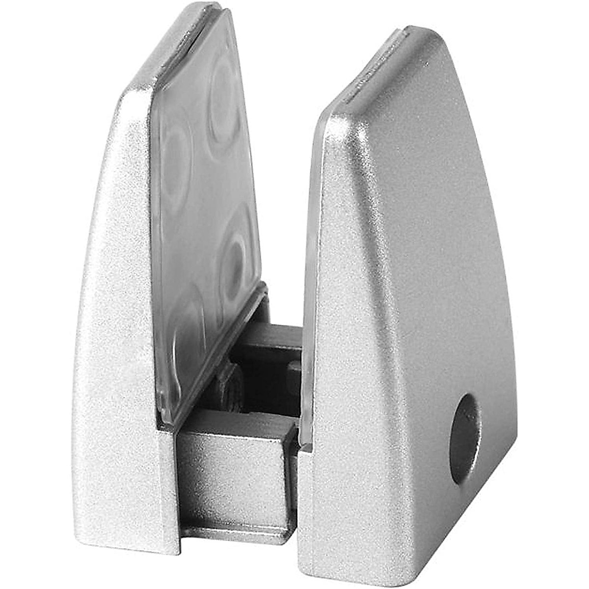 Sneeze Guard Clamp Bracket, T-Shaped Desk Partition Clamp with Freestanding Base for Clear Acrylic Shield Heavy Duty Auminum Guard Clamp, Desktop Countertop Reception 2PC