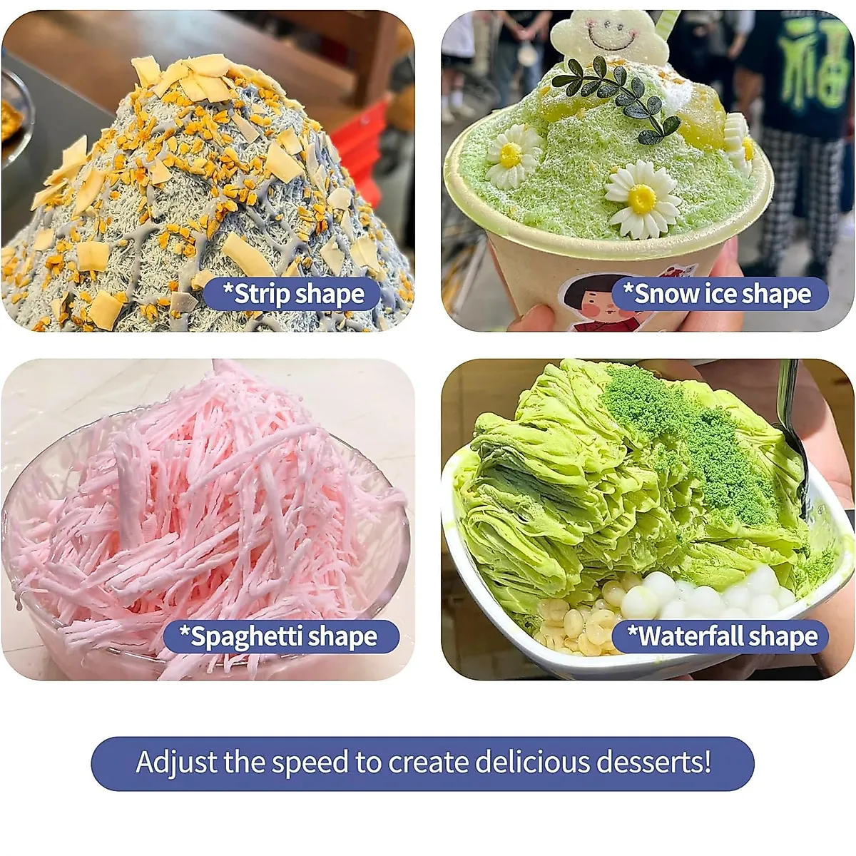Mvckyi Snowflake Shaved Ice Machine, 176lbs/day Korean Ice Shaver Machine, Commercial Snowflake Ice Maker Machine, Snow Cone Machine, Easy Operation, Air Cooling, for Bar