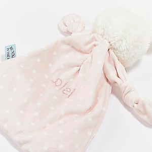 Bunnies By The Bay "Blossom" Knotty Friend Baby Stuffed Animal Blanket - Plush Baby Lovey - Best Friend Blanket - 10” Multicolour