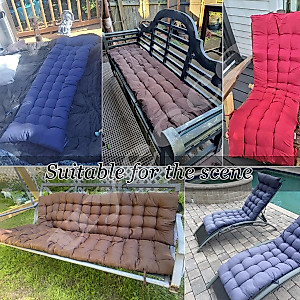 JACOJE Lounge Chair Cushions Chaise Lounger Cushion Soft Sofa Mat Long Bench Cushion for Outdoor Furniture, Indoor Outdoor Recliner Chair Cushion(#2,53x53cm/20.8x20.8in)