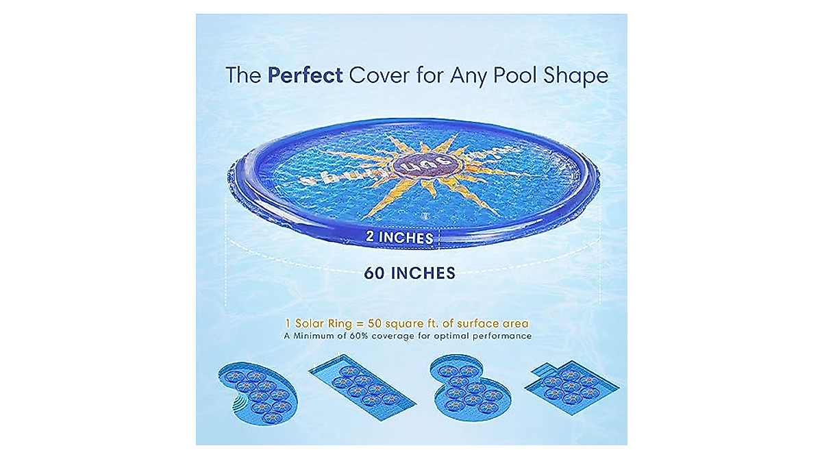 Solar Sun Rings 60 Inch Above Ground or Inground Swimming Pool Hot Tub ...