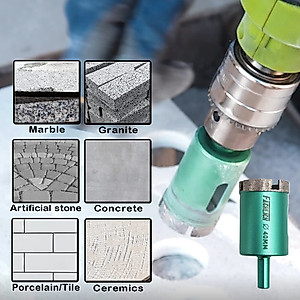 FACHLICH Diamond Core Drill Bits - 1/4" Granite Drill Bits 10pcs 6mm Porcelain Drill Bits Wet Drilling for Marble Granite Artificial Stone Ceramic Tile