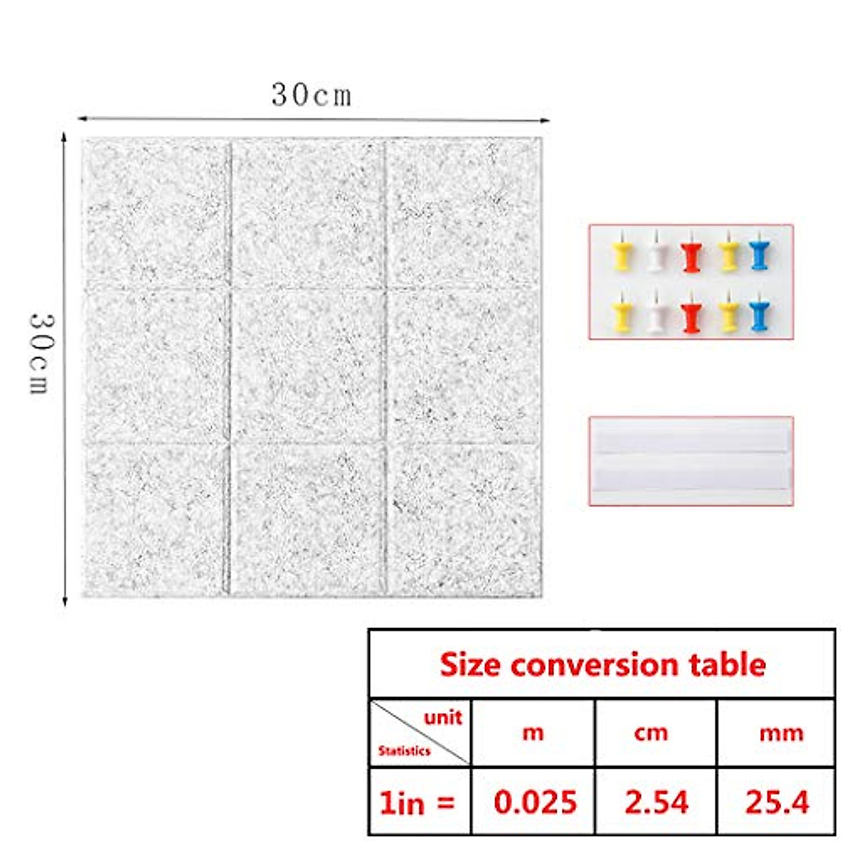 4 Pieces of 3D Wall Stickers, Felt Board Background Wall Display Board, self-Adhesive Cork Board Message Board, Photo Wall