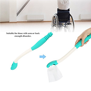 Toilet Aids Tools For Wiping, Long Reach Comfort Wipe, Long Handle Reach Comfort Bottom Wiper Holder Butt Wipes Tissue Grip Self Wipe Aid Helper For Limited Mobility Disabled Arthritis Shoulder