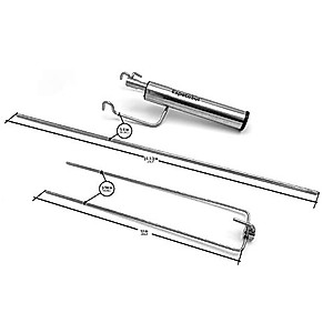 ESPETOSUL Single Automatic Spinning Barbecue Skewer, Battery Operated Portable Barbecue Spinning Skewer