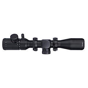 Monstrum 3-9x32 Rifle Scope with Rangefinder Reticle and Medium Profile Scope Rings | Black