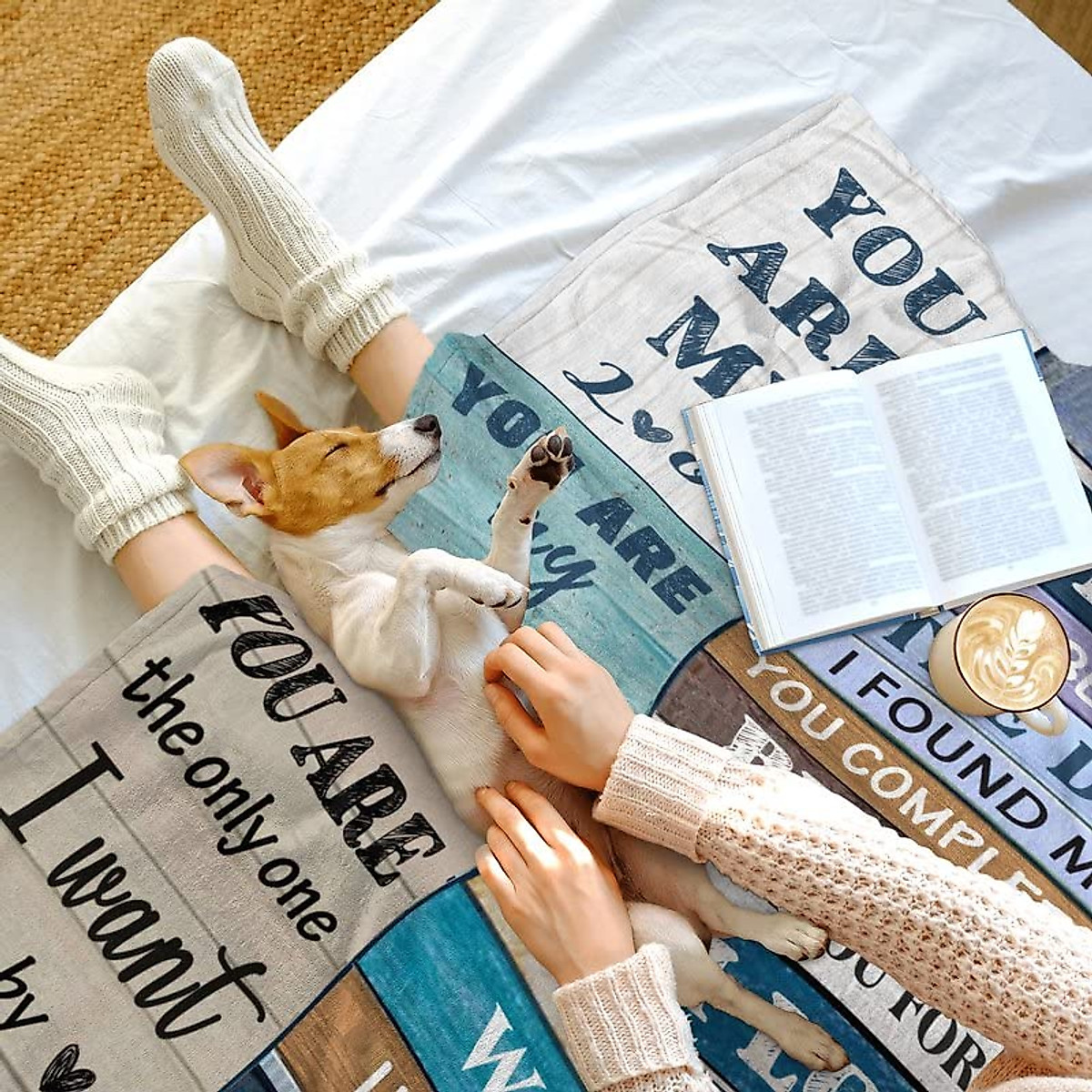 to My Girlfriend Blanket Gifts for Girlfriend I Love You Blessing Sweet Sayings Quote Throw Blankets 50x60 inch Birthday Gifts for Her Anniversary Present Soft Blankets for Bed Sofa