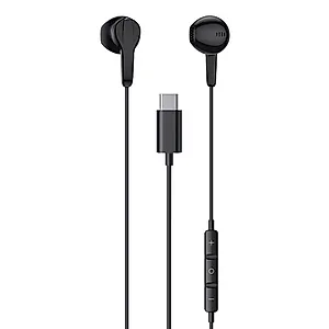 Kamon K544 USB-C Wired Earbuds, Magnetic in-Ear Earphones Headphone with Mic Tangle-Free Cord, Built-in DAC Chip, Powerful Bass & Crystal Clear Audio, for Mac, iPad Pro, Samsung Galaxy, Google (Black)