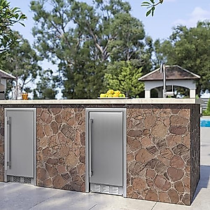 EdgeStar IB250SSOD 15 Inch Wide 20 Lbs. Built-in Outdoor Ice Maker with 25 Lbs. Daily Ice Production - No Drain Required