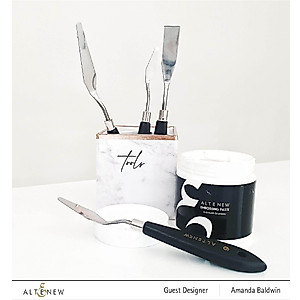 Altenew Mixed Media Palette Knife Set, 4 Stainless Steel Palette Knives with Wood Handles, Spatula Painting Knives with Flexible Different Sized Blades