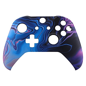 eXtremeRate Origin of Chaos Patterned Front Housing Shell Case, Soft Touch Faceplate Cover Replacement Kit for Xbox One S & One X Controller (Model 1708) - Controller NOT Included