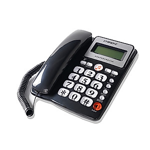 Dual Interface Wired Telephone,Adjustable Display Strength, 24 Ring Tones Optional, Caller ID Fixed Telephone, Suitable for Office, Front Desk, Home, Hotel and Other Scenes