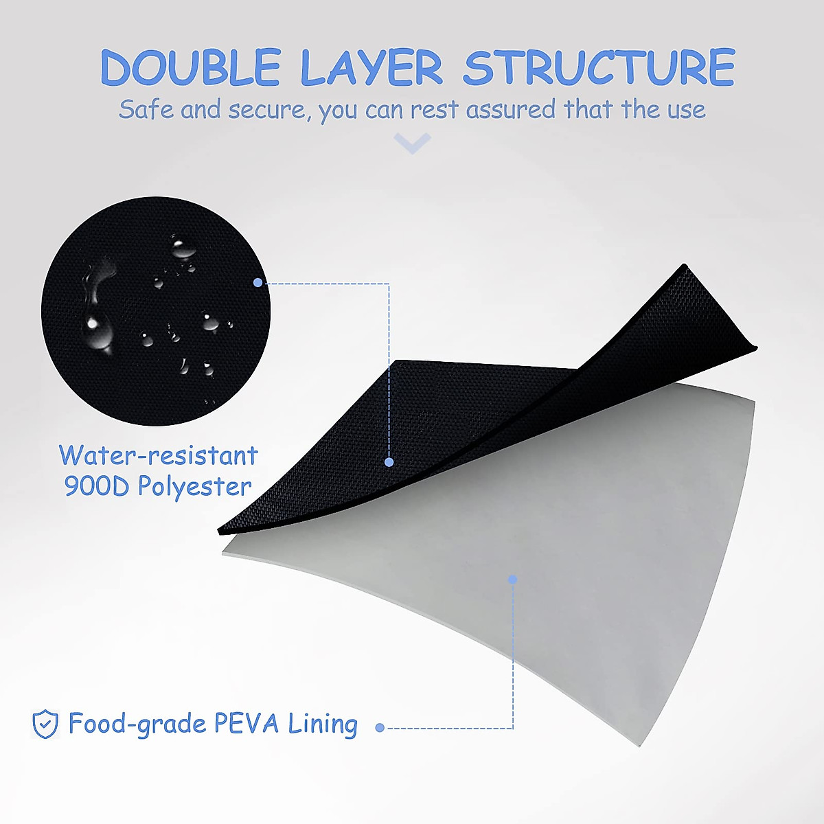 Moyad Reusable Sandwich Snack Bag, Set of 2 Pack Food Storage Pouch Zipper Lunch Bag for Men Women Adults Dishwasher Safe, BPA Free, Compact Snacks Bags for Picnic Work Travel Office (Black)