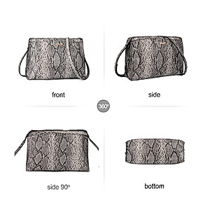 AFKOMST Small Crossbody Bags for Women Snakeskin Shoulder Purse and Handbag Faux Leather