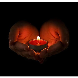 Tea Candles Wedding Party and Home Decoration Votive Parties Tealight Small Wishing Bulk 10 Pack with 1.5-2 Hours Extended Burn Time Mini for Birthday Halloween Emergency Family Gatherings(Red)