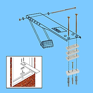 Air Jade Window Air Conditioner Bracket, Up to 85 lbs, Designed to Fit 5,000 to 12,000 BTU Sized Small Unit, Light Duty Universal AC Support Brackets (S)