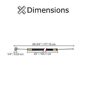AlveyTech 65" Rear Brake Cable for Schwinn Meridian Trikes