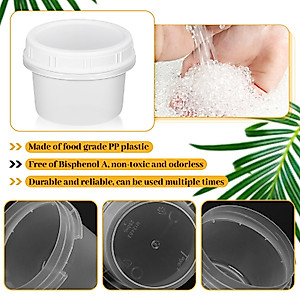 ISUSSER 10 Pack 8oz Reusable Small Plastic Containers with Screw Lids, Small Food Storage Freezer Containers, Deli Containers Stackable Food Storage Jars, Sauce Condiment Jars Lunch Box Accessories