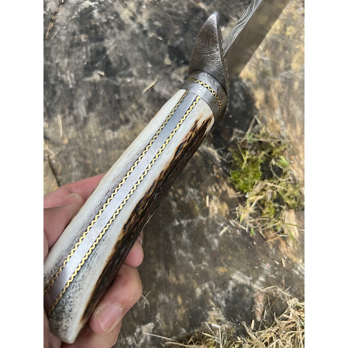 Perkin Damascus Steel Hunting Knife Handmade Knife Knives One Kind of Knife