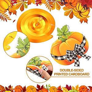 54 Pcs Fall Party Decorations, Thanksgiving Hanging Swirls Decorations, Pumpkin Maple Cutouts Hanging Swirls Ceiling Decorations for Autumn Harvest Party Supplies(Pumpkin)
