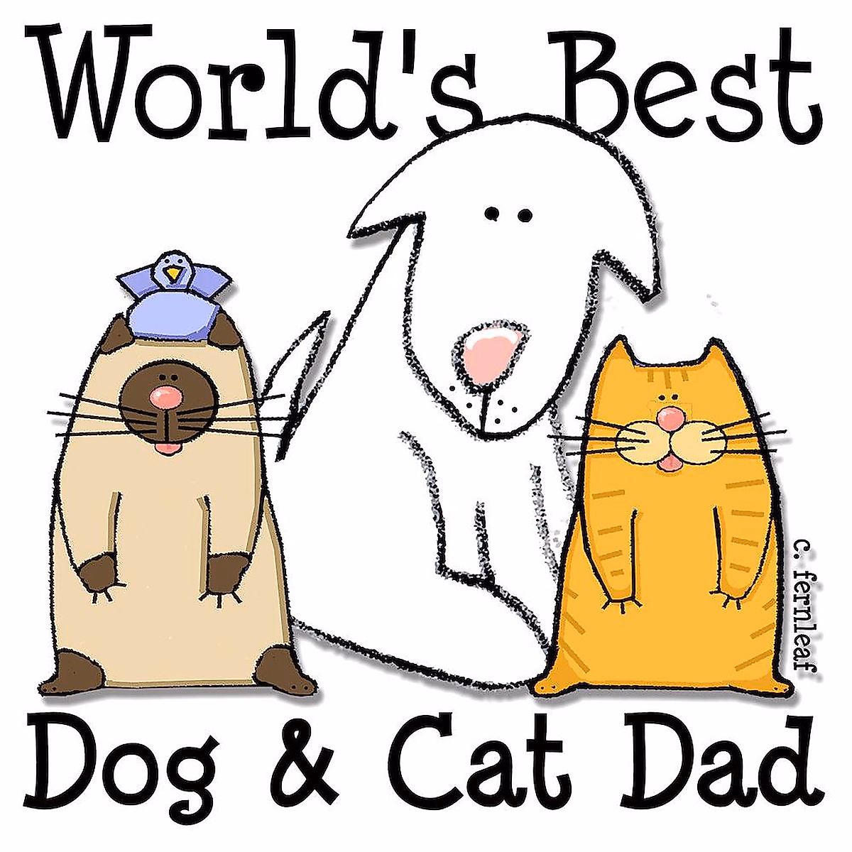 CafePress World's Best Dog And Cat Dad Mug Ceramic Coffee Mug, Tea Cup 11 oz