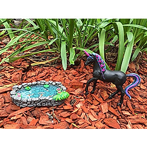 GlitZGlam KOI Miniature Pond - Koi Pond for a Fairy Garden. A Miniature Pond for a Miniature Fairy Garden and Enchanted Garden Accessories